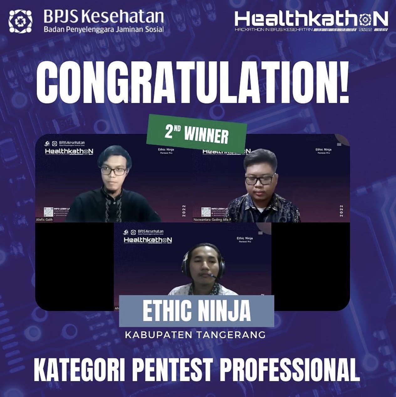 Selamat untuk Tim Ethic Ninja Juara 2 Pentest Profesional - Jasa ...