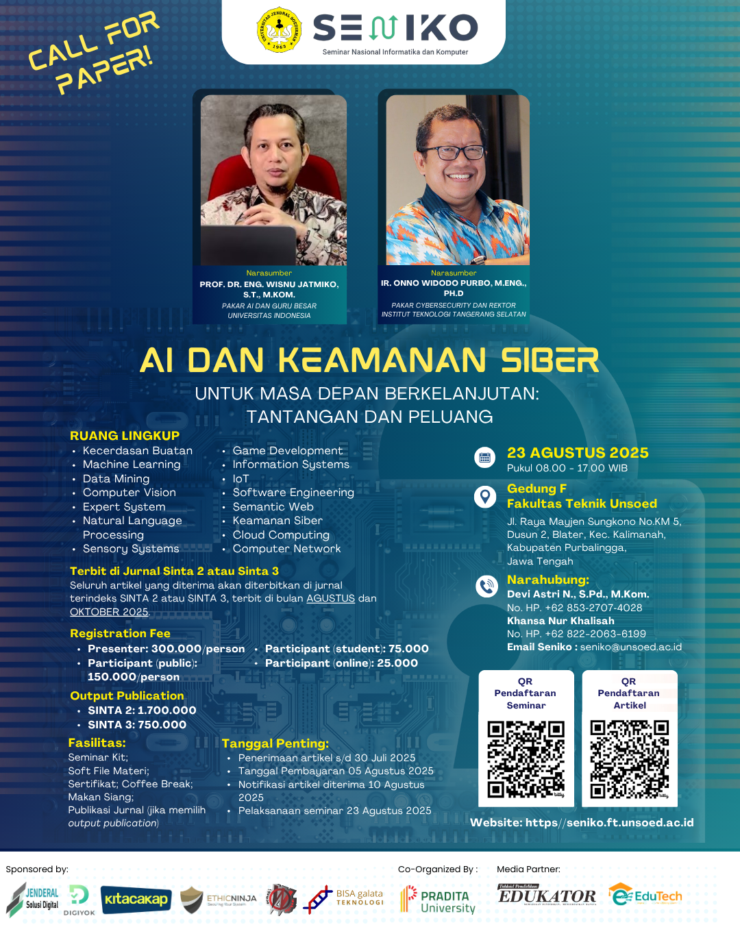 Call For Paper Keamanan Siber dan AI di Acara SENIKO 2025 - Jasa ...